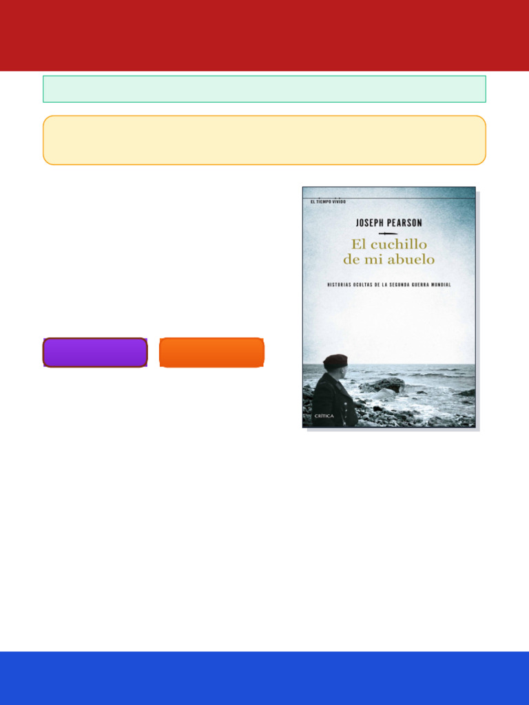 El Cuchillo de Mi Abuelo Joseph Pearson Ebook Fully Upgraded Text | PDF ...