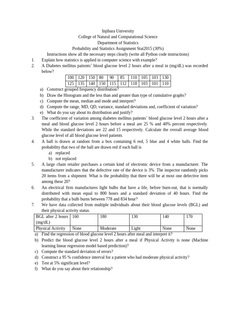 Comp 2024 Assignment (ML) | PDF | Standard Deviation | Statistics