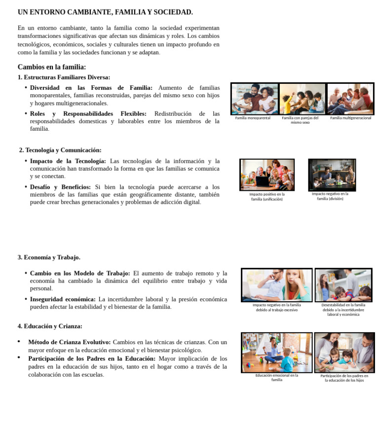 Diapositiva - Un Entorno Cambiante Familia y Sociedad | PDF | Familia ...