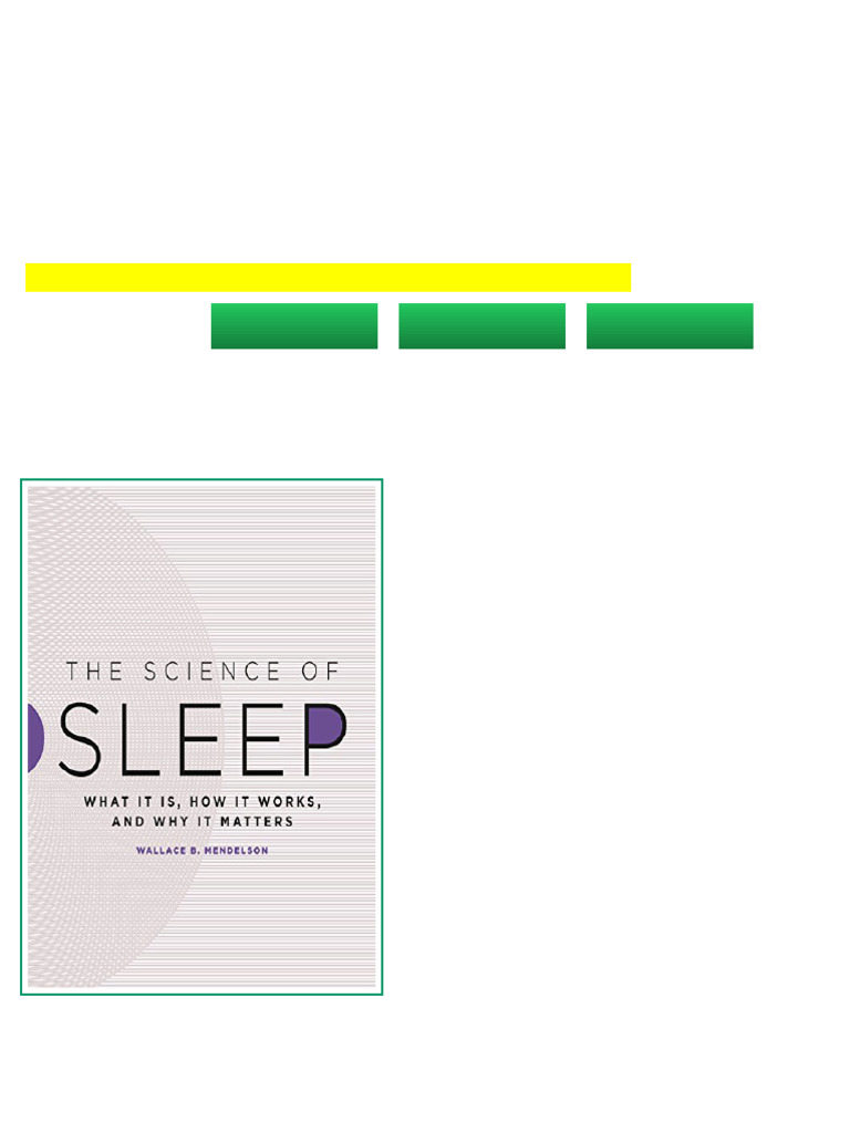 (Ebook) The Science of Sleep: What It Is, How It Works, and Why It ...
