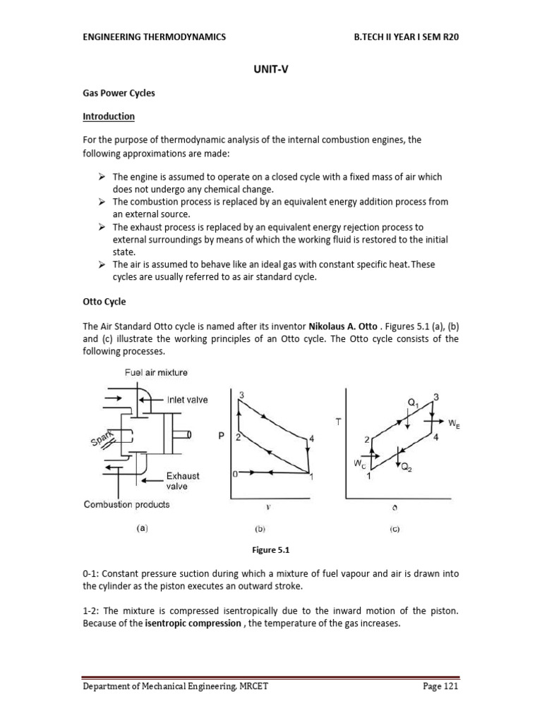 Gas Power Cycles in Thermodynamics | PDF | Heat | Diesel Engine