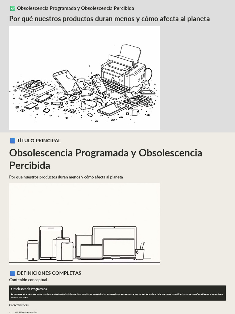 Obsolescencia Programada y su Impacto | PDF | Residuos | Economias