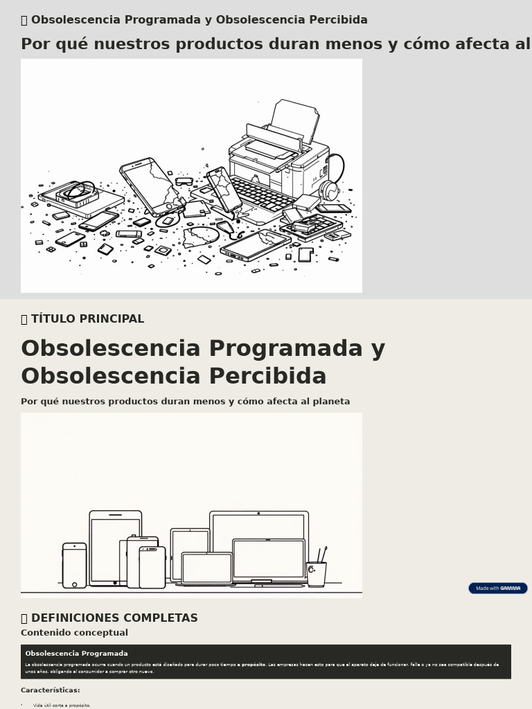 Obsolescencia Programada y Obsolescencia Percibida | PDF | Residuos ...