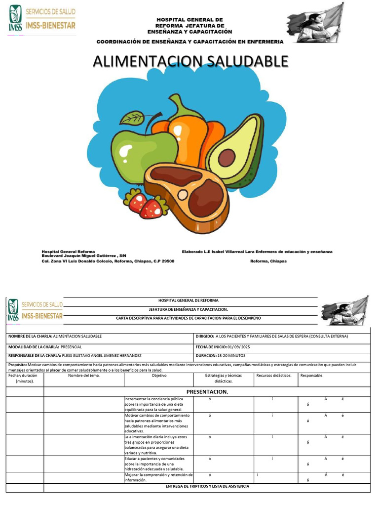Charla sobre Alimentación Saludable | PDF | Alimentos | Nutrientes