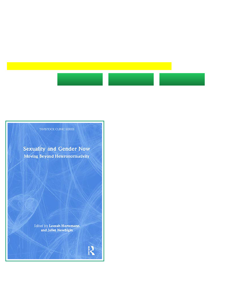 Sexuality and Gender Now Moving Beyond Heretonormativity 1st Edition ...