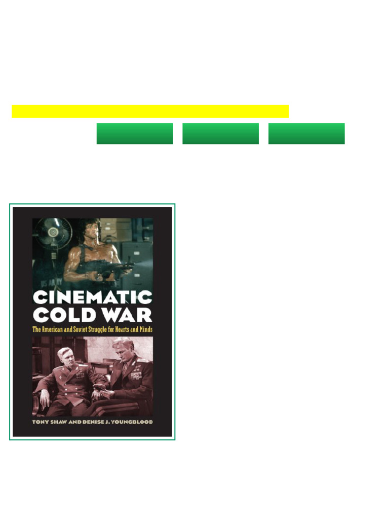 Cinematic Cold War The American and Soviet Struggle For Hearts and ...