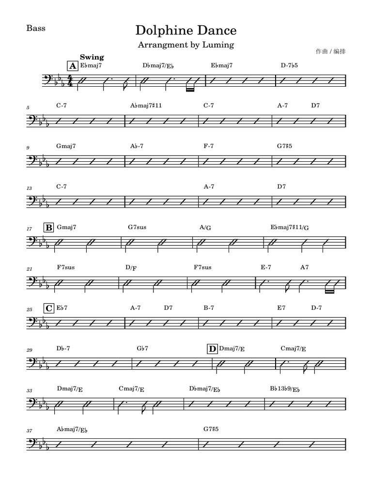 Dolphin Dance Arr-Bass | PDF