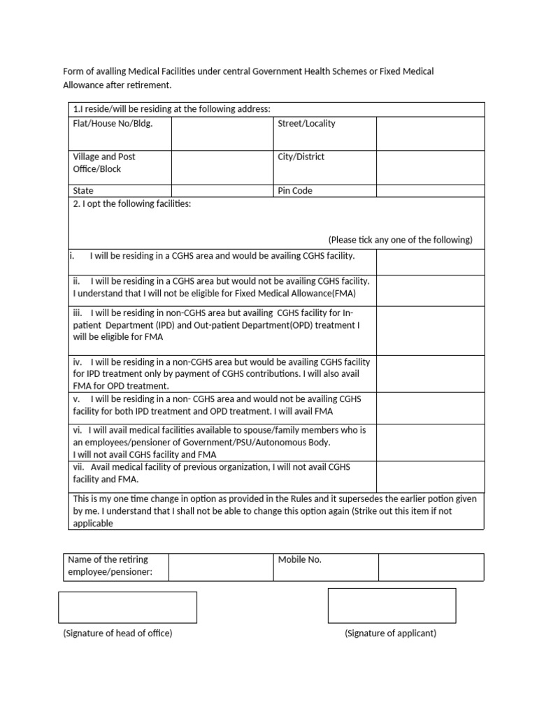 Medical Facility Options for Retirees | PDF