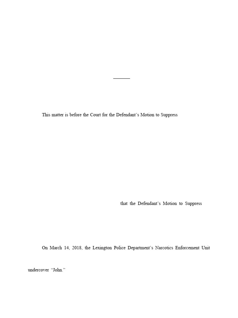 Order Overruling Suppression Motion 2 | PDF | Search Warrant | Search ...