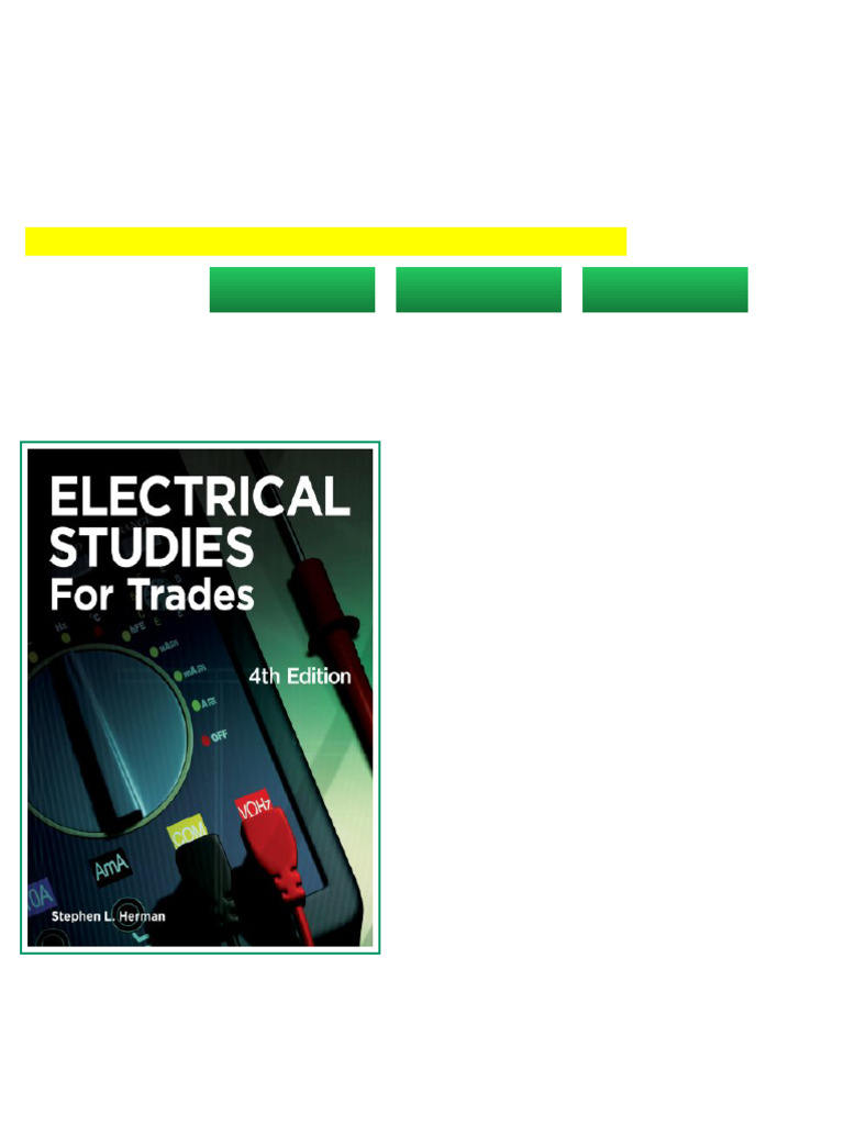 Electrical Studies For Trades 4th Edition Stephen Herman Ready To Read ...