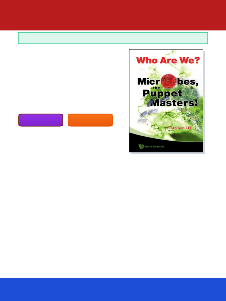 Who Are We Microbes The Puppet Masters 1st Edition Yuan Kun Lee Full ...