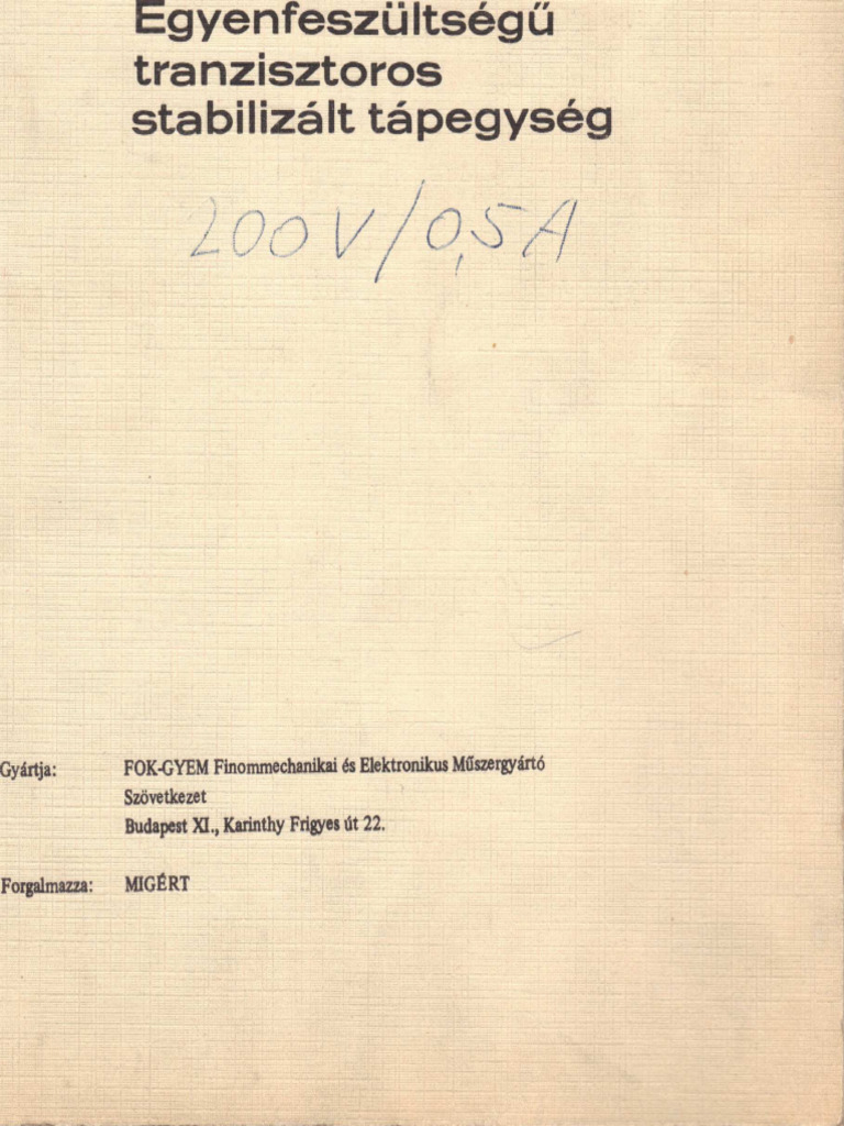 Fok Gyem TR 9161a SM | PDF
