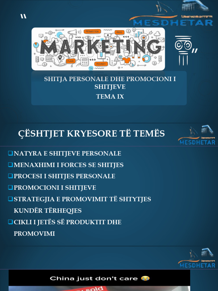 Tema Ix Shitja Personale Dhe Promocioni I Shitjeve | PDF