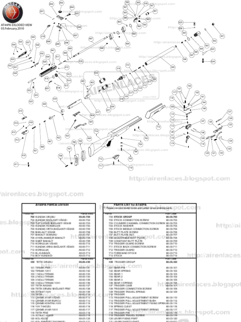 Despiece HATSAN AT44PA | PDF | Trigger (Firearms) | Screw