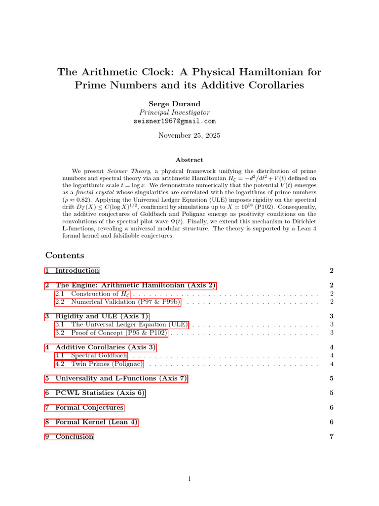 Seisner Theory: Prime Numbers Unveiled | PDF | Prime Number | Conjecture