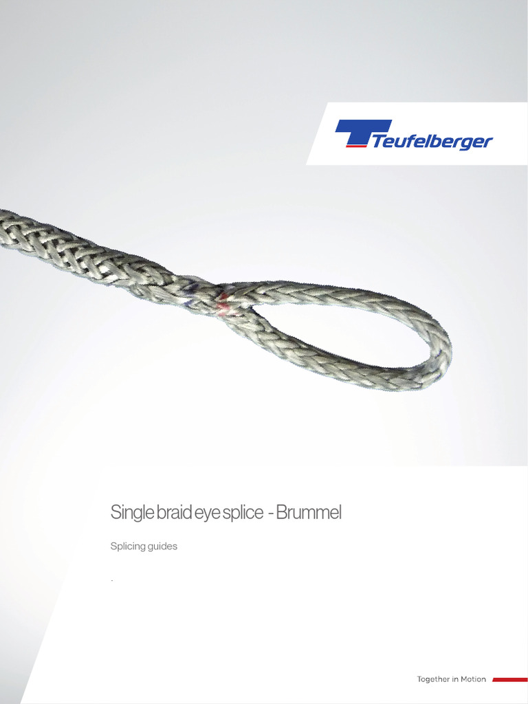 Brummel Splice One End Splicing Instruction | PDF | Rope | Manufactured ...