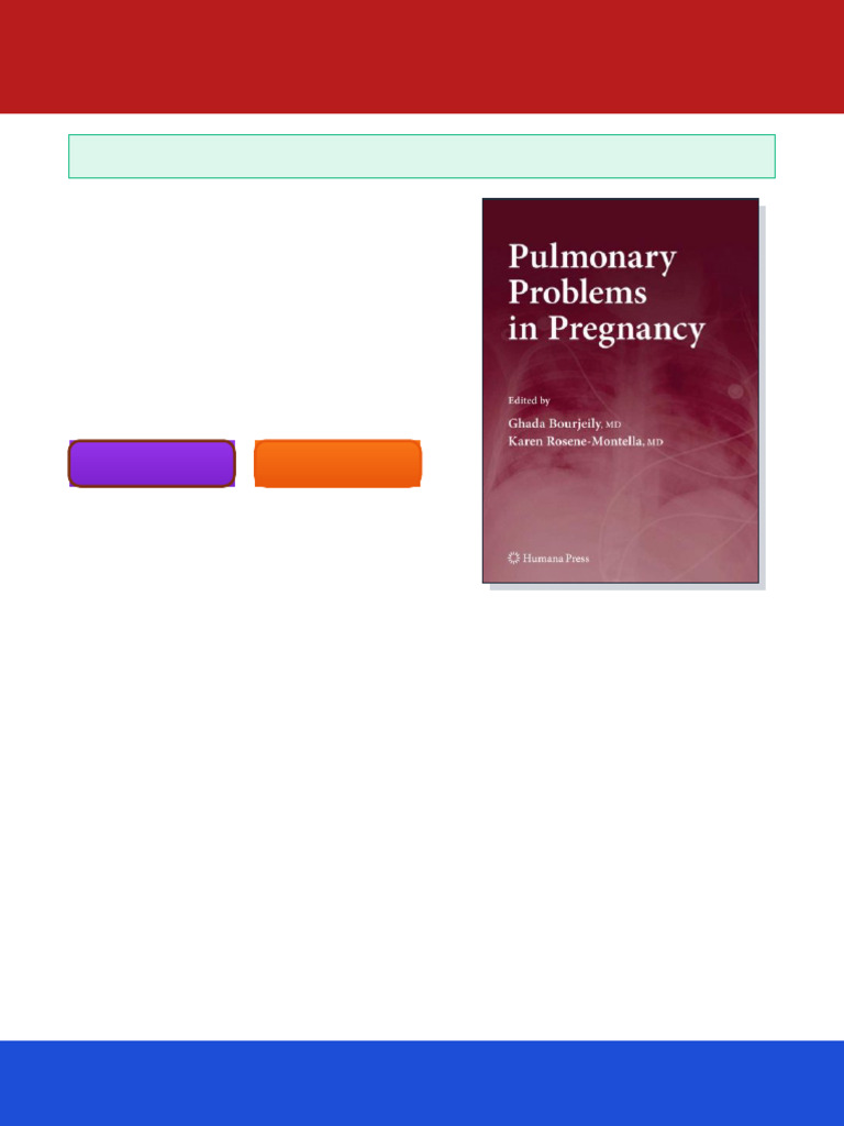 Pulmonary Problems in Pregnancy Clinical and Research Aspects 1st ...