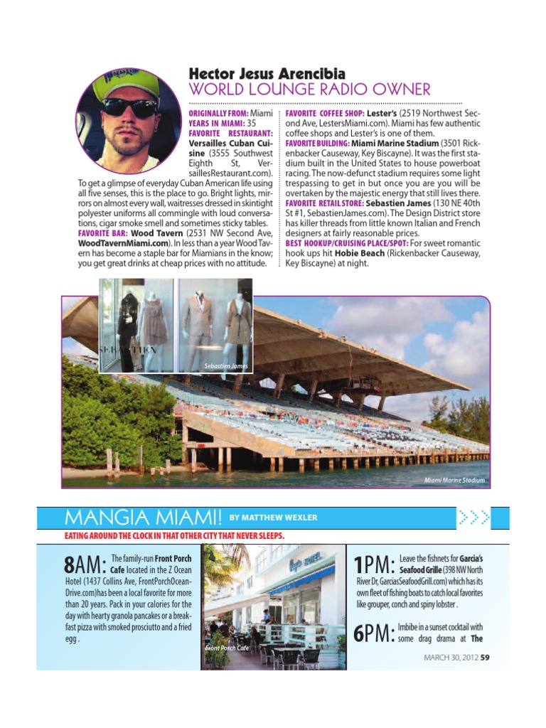 Next Magazine: Mangia Miami | PDF | Miami | Bar