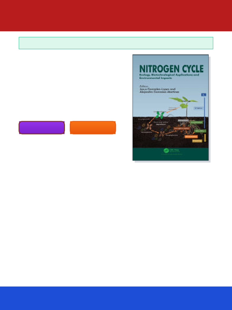 Nitrogen Cycle: Ecology, Biotechnological Applications and ...