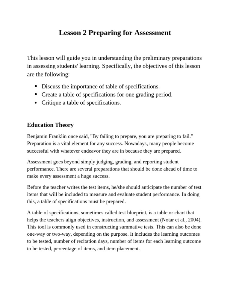 Fs 2 Chapter 6 Lesson 2 | PDF | Educational Assessment