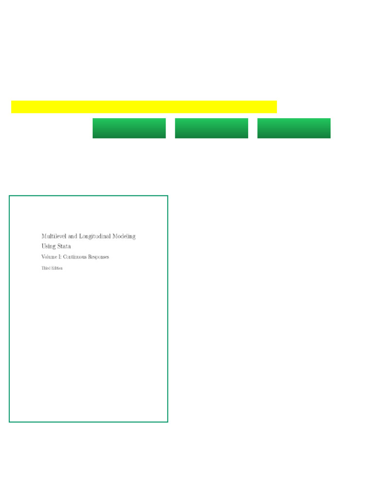 Multilevel and Longitudinal Modeling Using Stata 3rd Edition Sophia ...