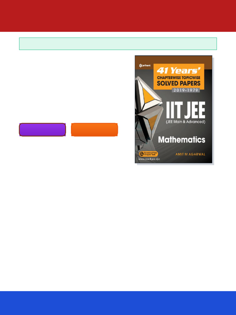 41 Years Chapterwise Topicwise Solved Papers 2019 1979 IIT JEE ...