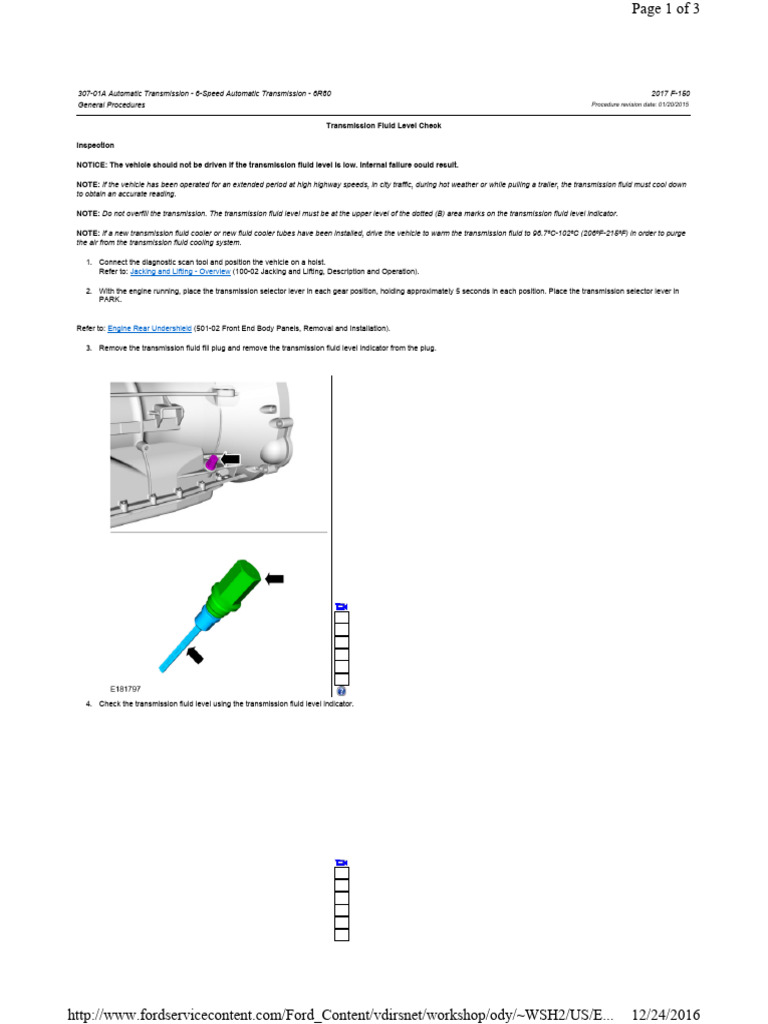 Check Transmission Fluid Level Guide | PDF | Automatic Transmission ...