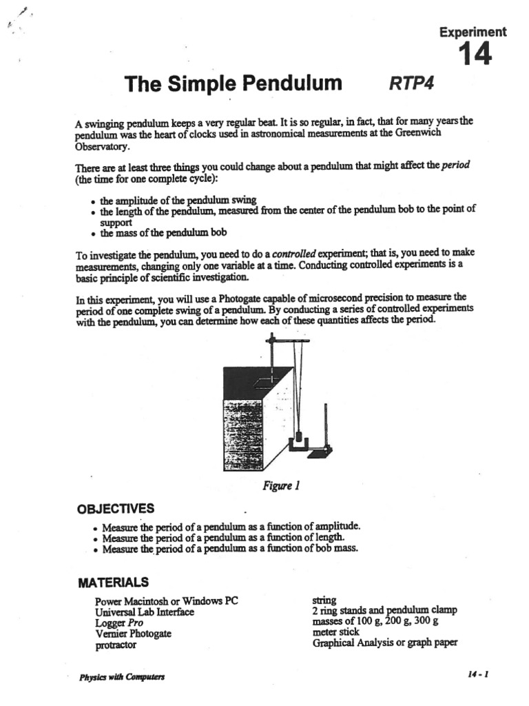 Lab08 Simple Pendulum Combined | PDF