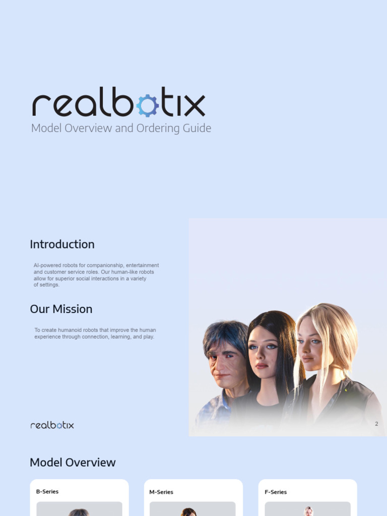 Humanoid Robot Models and Ordering Guide | PDF