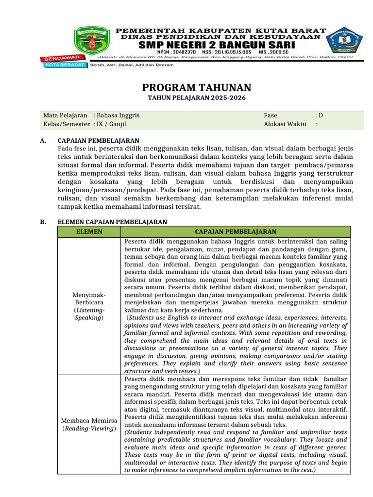 11. Program Tahunan | PDF