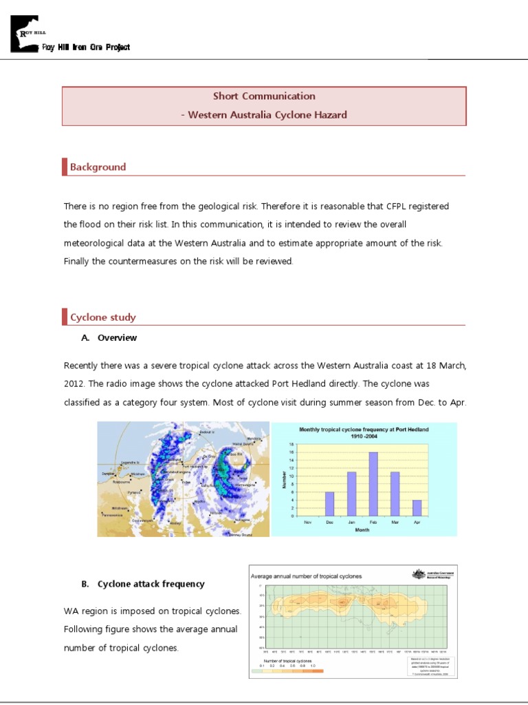WA Cyclone Risk Assessment | PDF | Tropical Cyclones | Cyclone