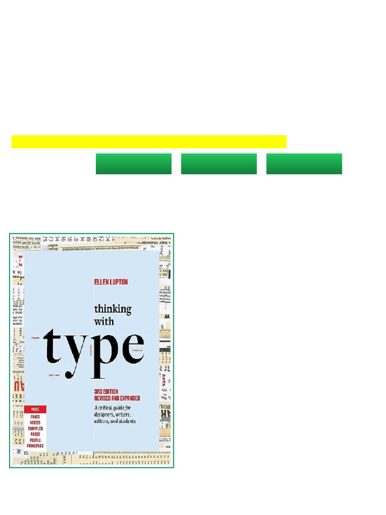 (Ebook) Thinking with Type: A Critical Guide for Designers, Writers, Editors, and Students (3rd ...
