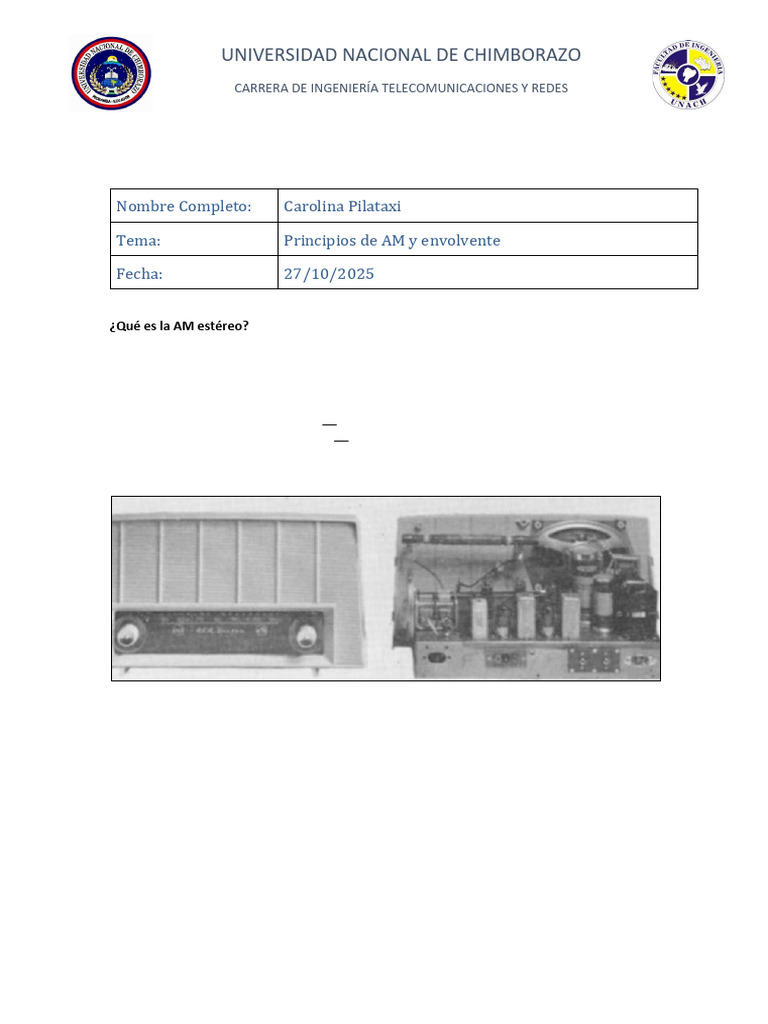 Consulta AM Estereo | PDF | Sonido | Tecnología de sonido