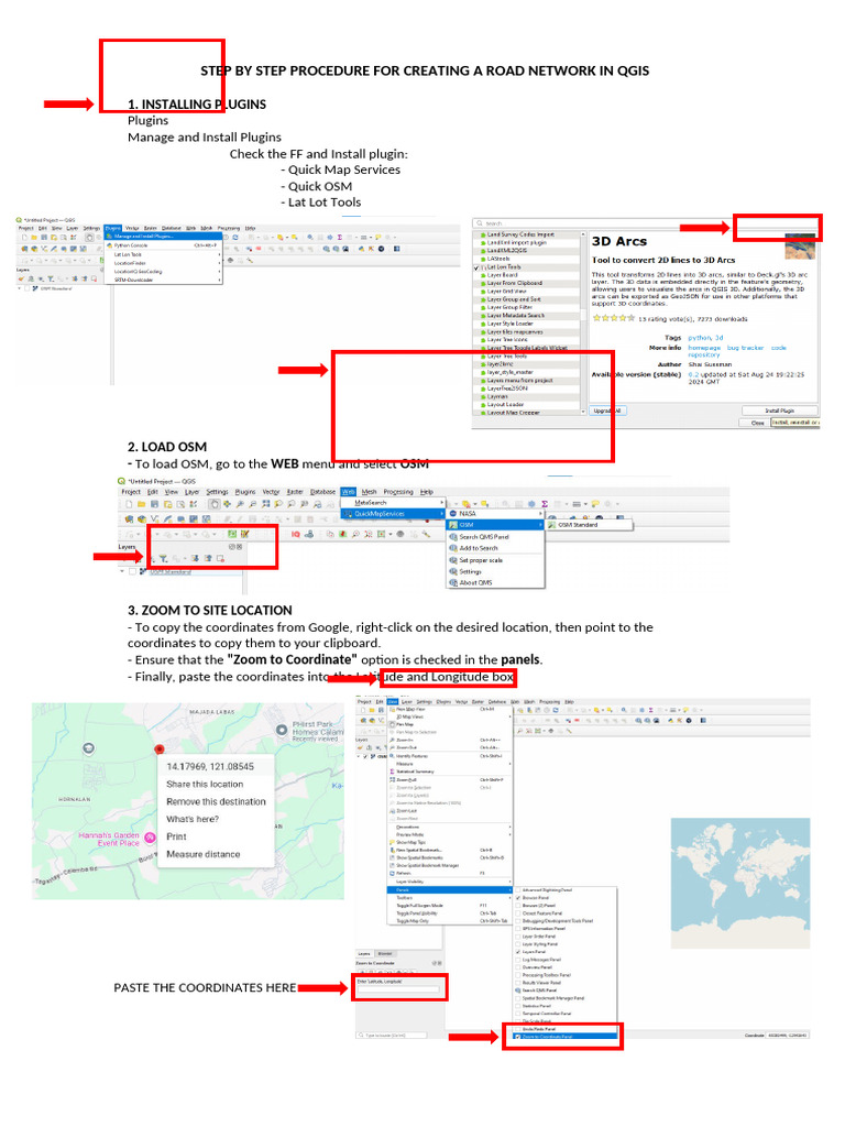 QGIS Road Network Creation Guide | PDF