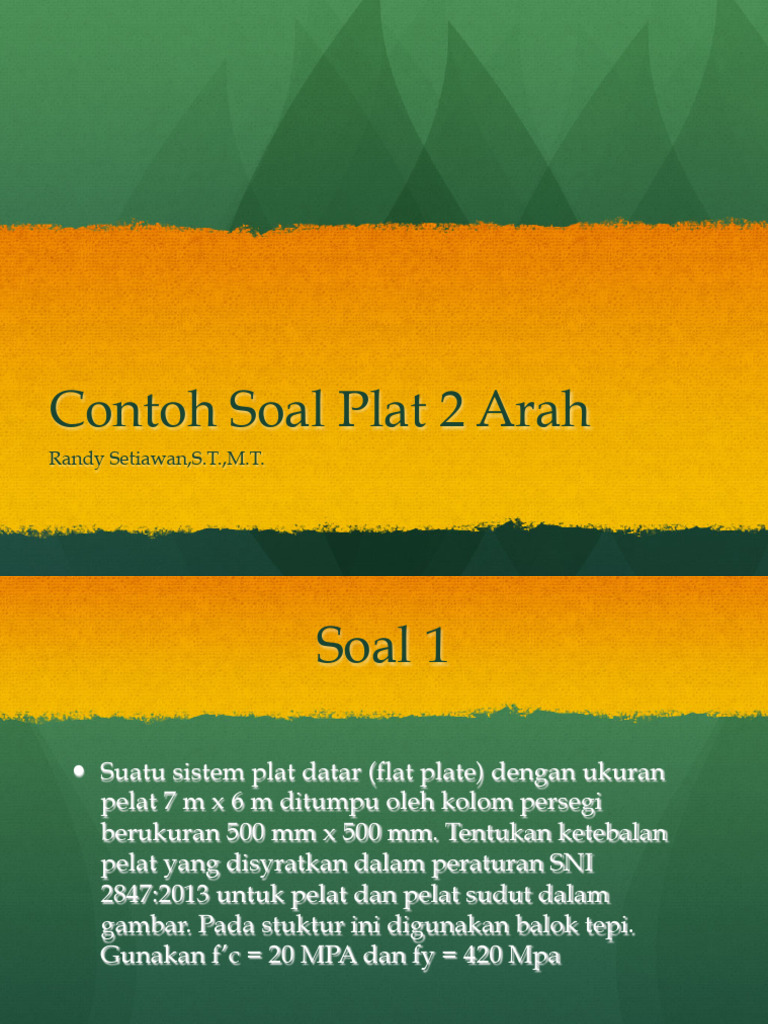 Ketebalan Pelat 2 Arah Berdasarkan SNI | PDF