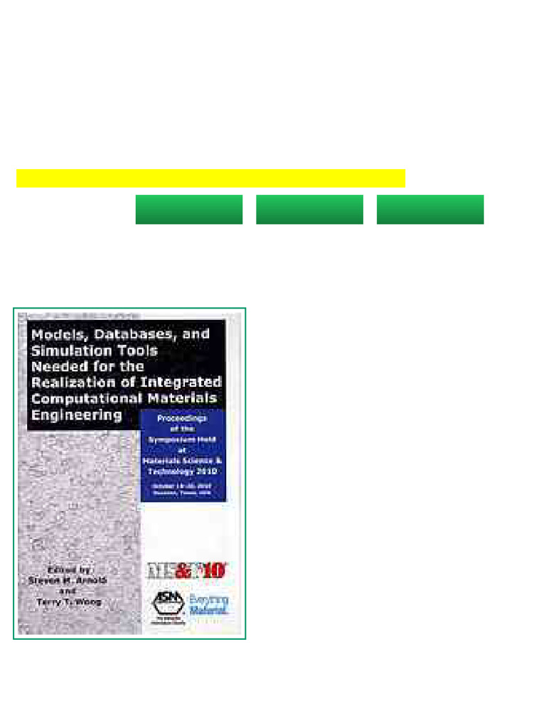 Models Databases and Simulation Tools Needed For The Realization of ...