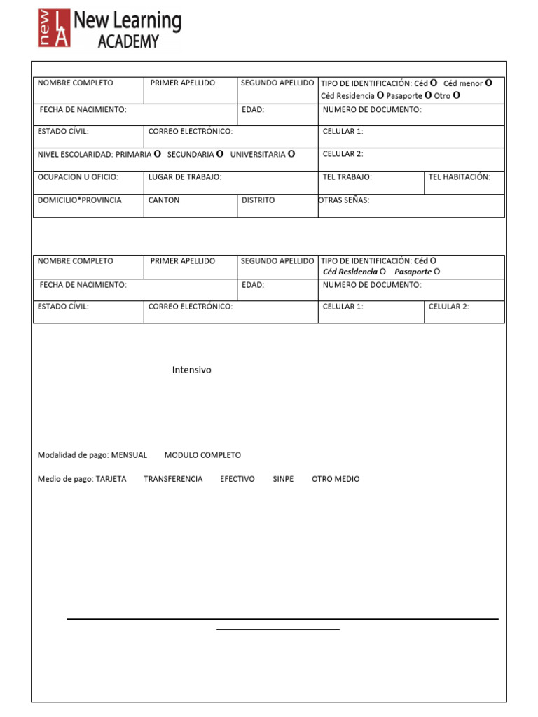 Boleta Matricula FORMATO INGLES 2023 | PDF