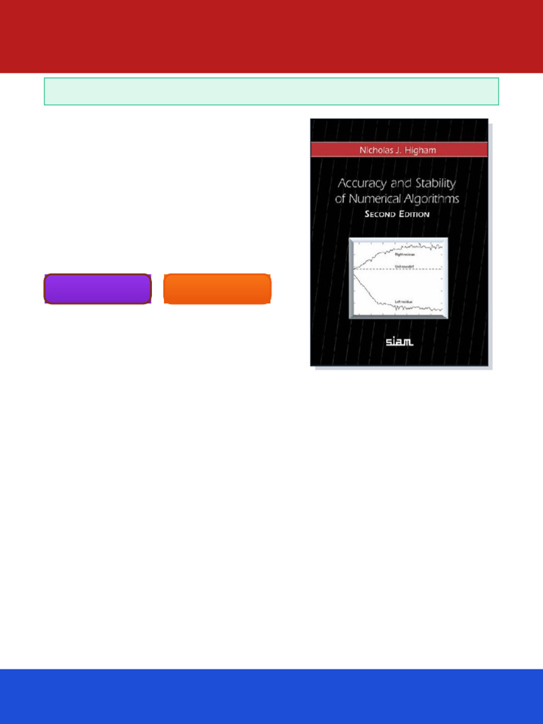 Accuracy and Stability of Numerical Algorithms Second Edition Nicholas ...