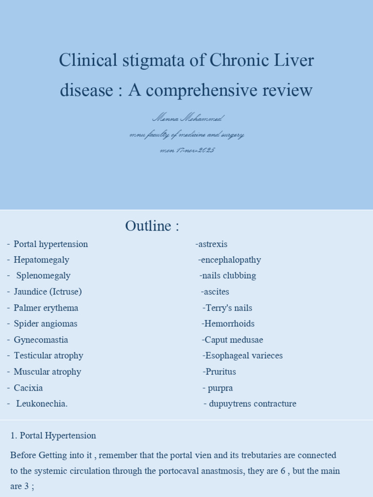 Chronic Liver Disease Clinical Signs Review | PDF | Cirrhosis ...