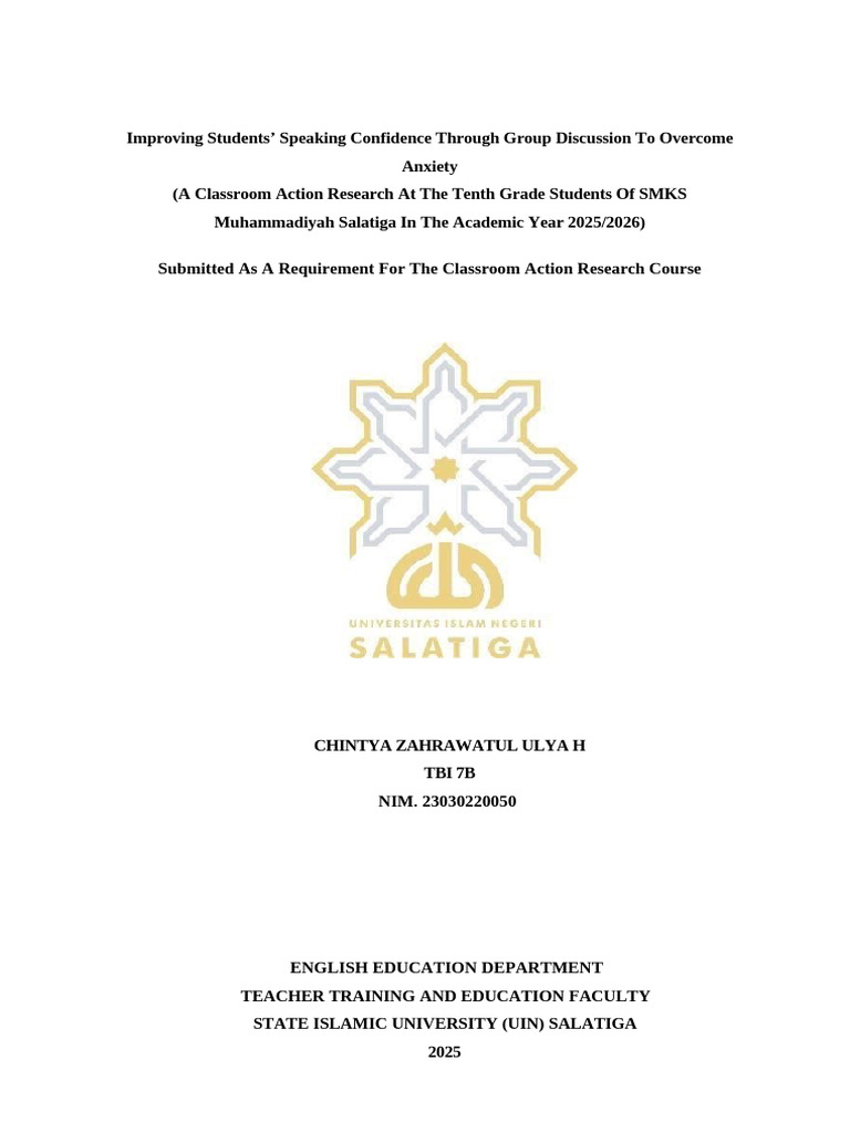 Car Chintya Zahra B | PDF | Learning | Self Efficacy