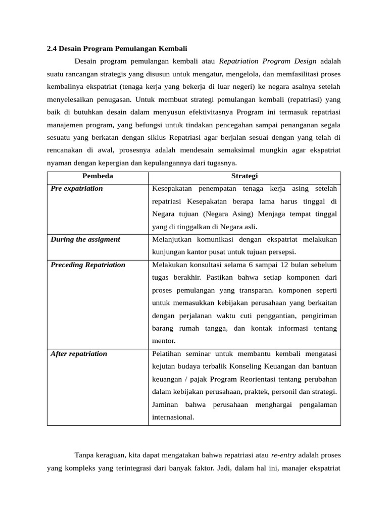 Desain Program Pemulangan Kembali | PDF
