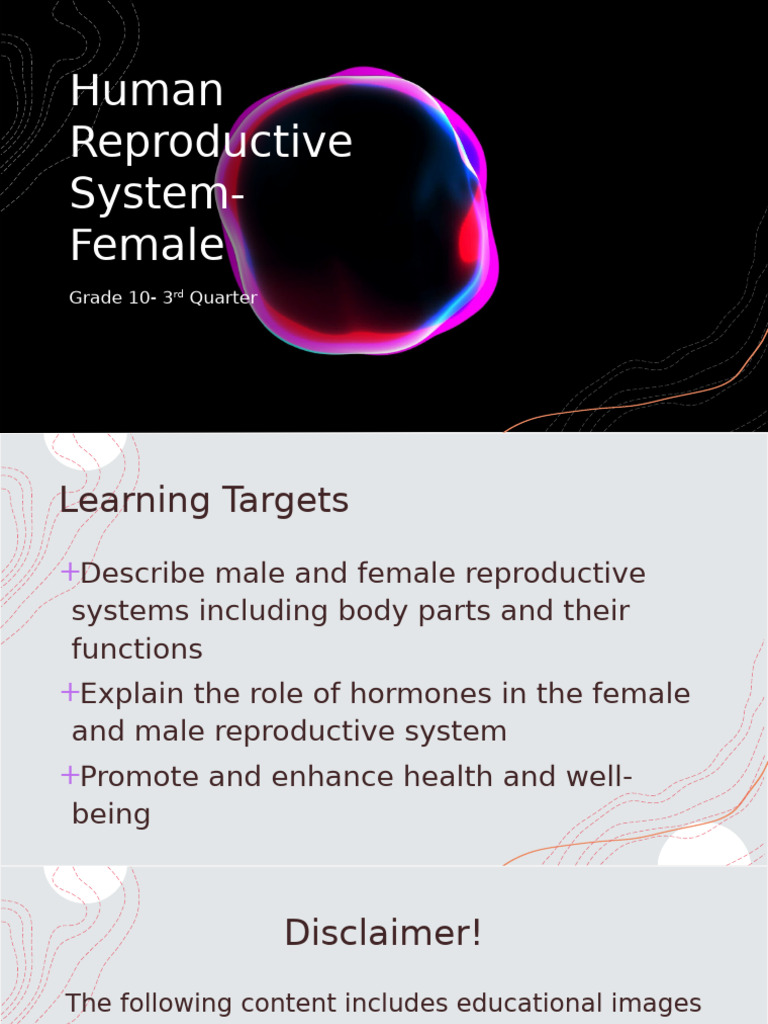 g10 Reproductive System Female | PDF | Menstrual Cycle | Uterus