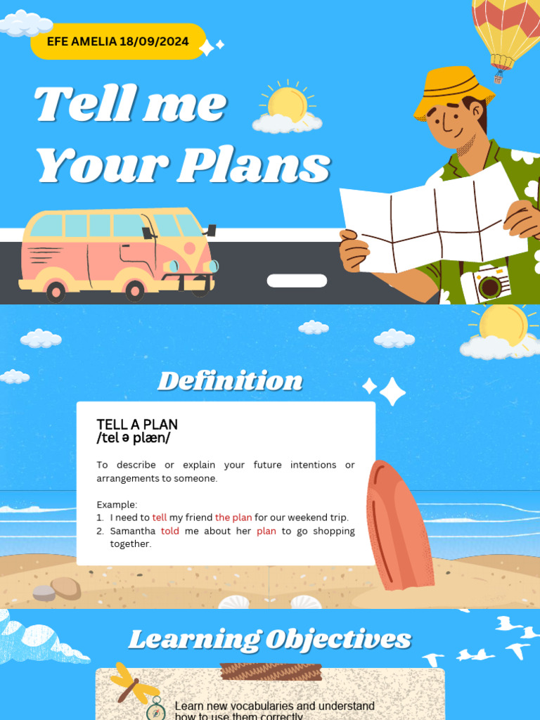 Tell Me Your Plans - Wednesday - 18092024 - Efe Amelia (Final) | PDF