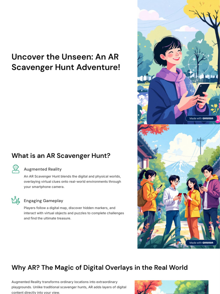 Uncover The Unseen An AR Scavenger Hunt Adventure | PDF | Augmented Reality