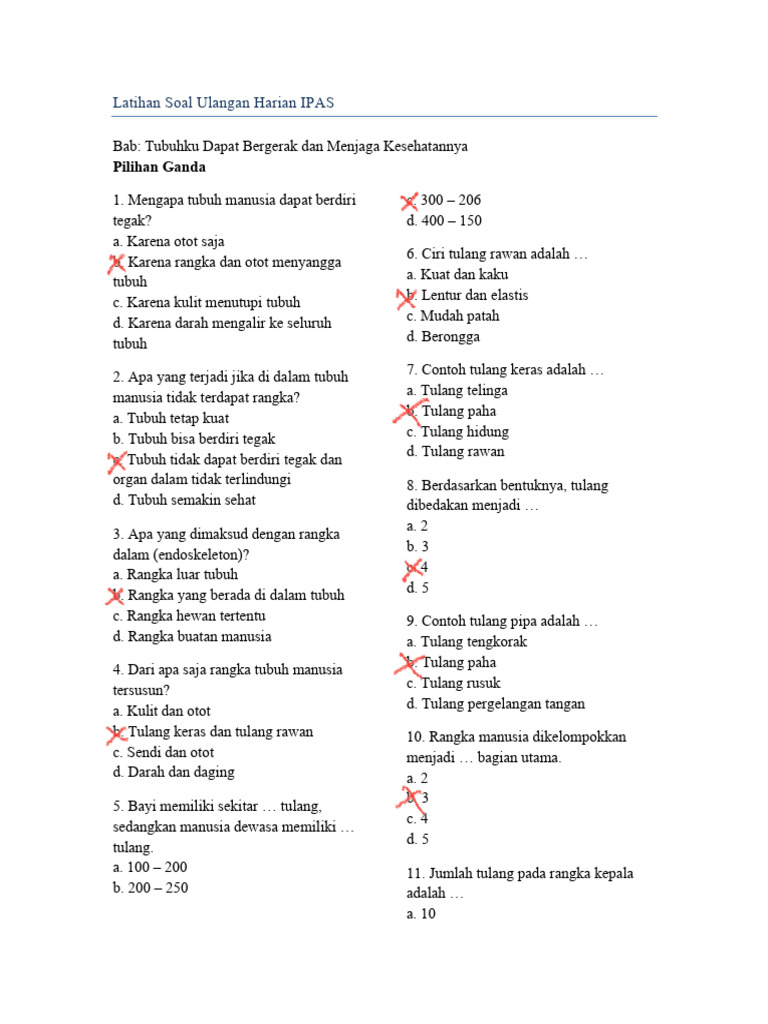 Soal Ulangan IPAS | PDF