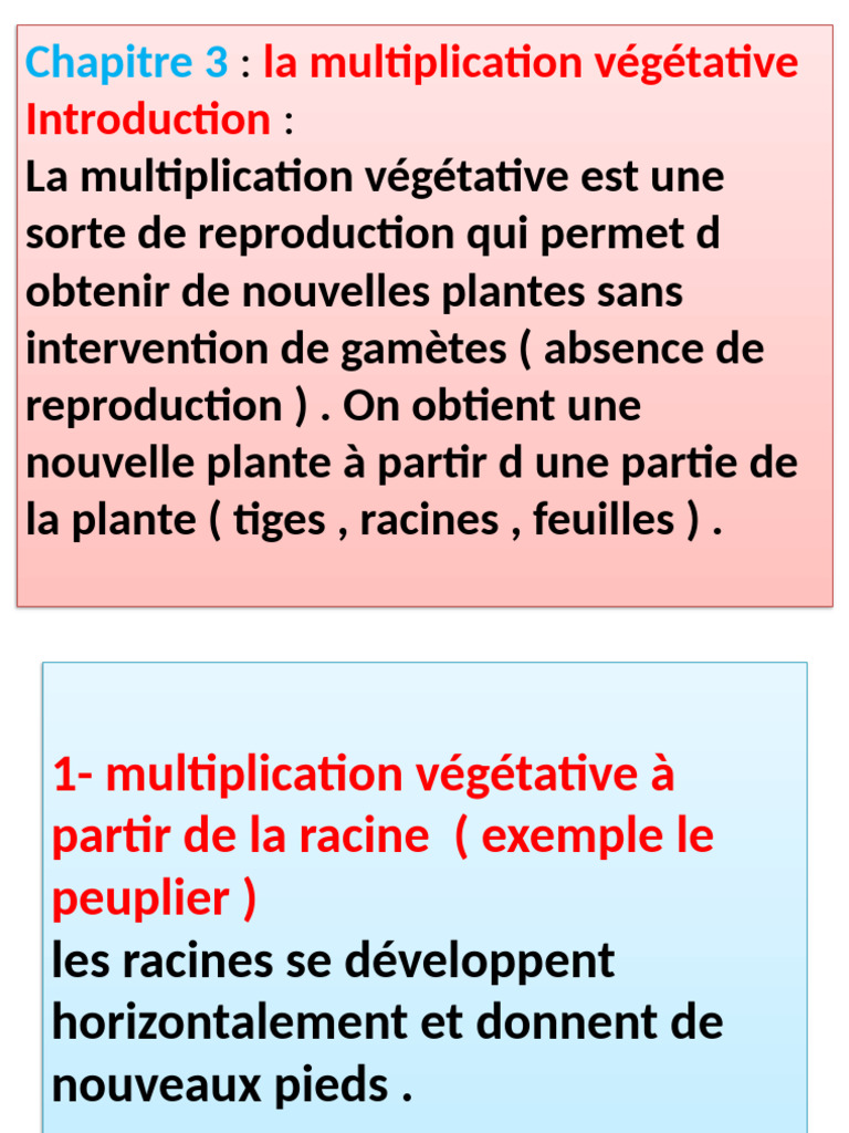 Multiplication Végétative des Plantes | PDF