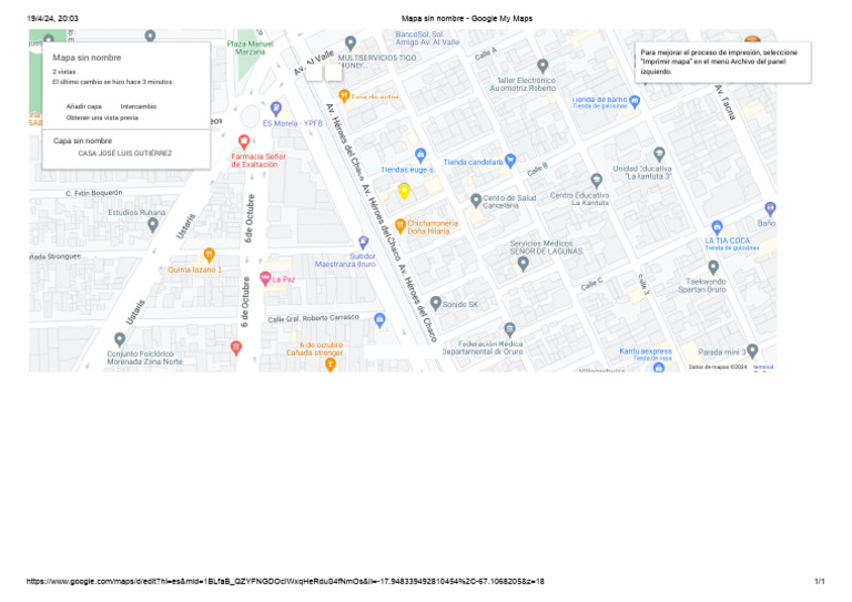 Mapa Sin Nombre - Google My Maps | PDF