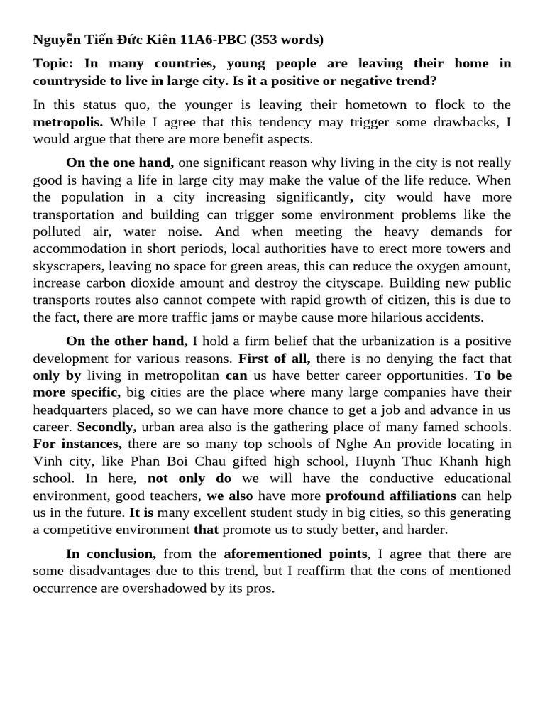 Urban Migration: Pros and Cons | PDF