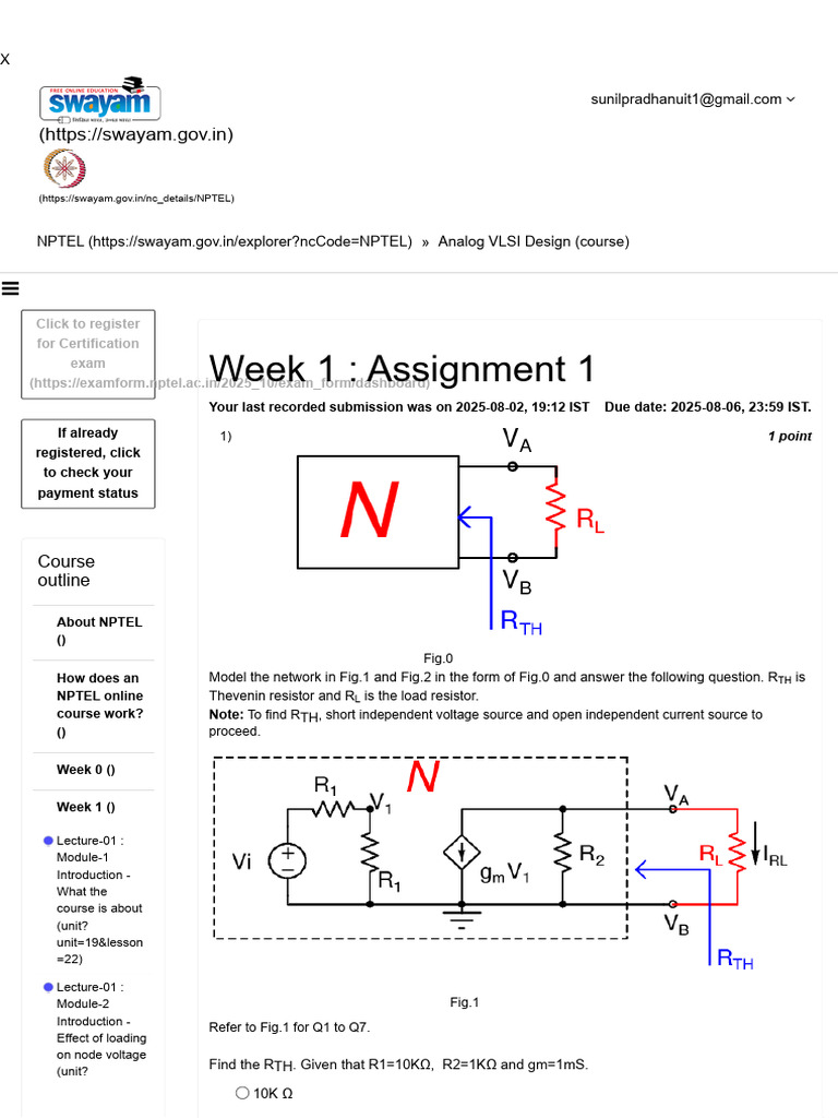 Analog VLSI Design - Unit 4 - Week 1 | PDF | Electromagnetism | Analog ...