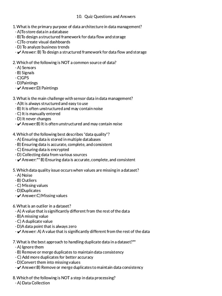 Quiz Data Analytics | PDF